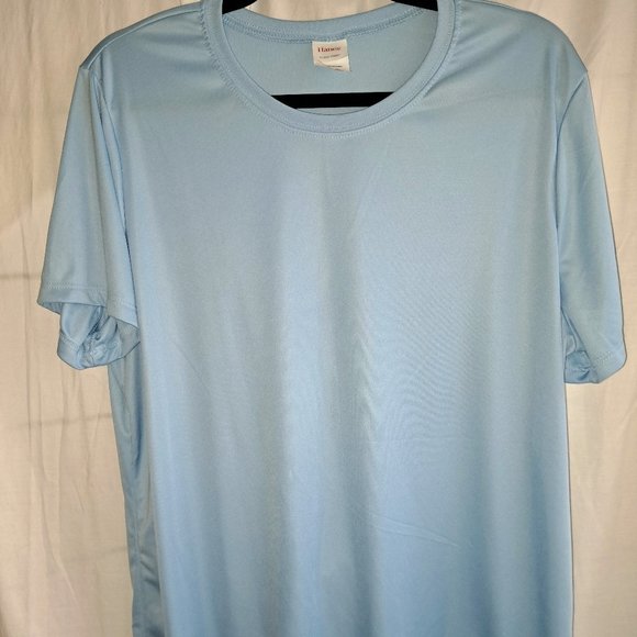 Hanes | Tops | Hanes 2xl Sky Blue Active Wear Tshirt Athleisure Short ...